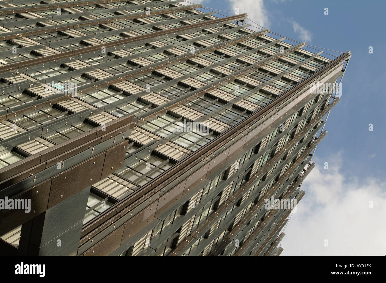 high rise taken looking up cloudy sky Stock Photo - Alamy