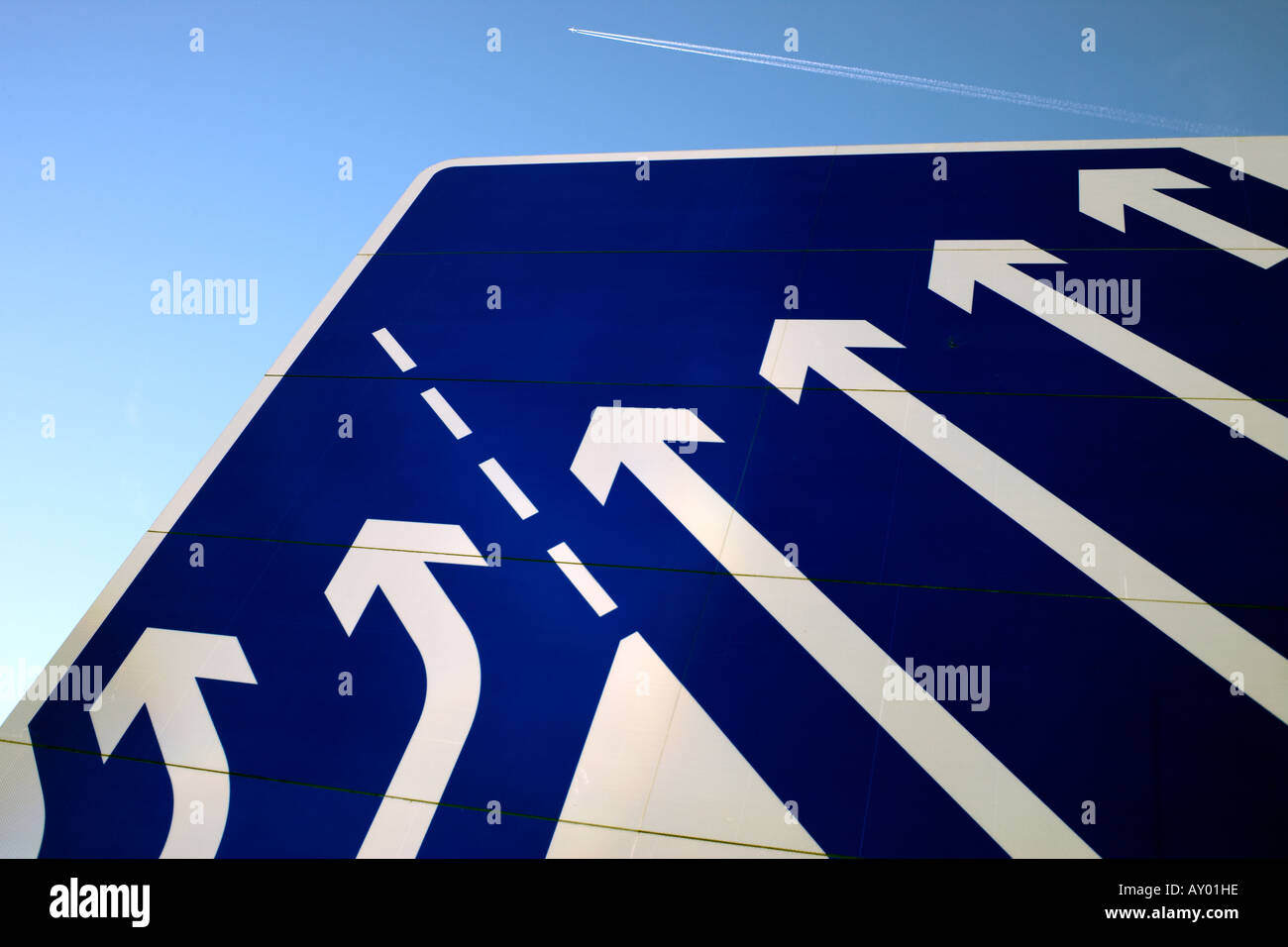 Road sign on M25, England Stock Photo - Alamy