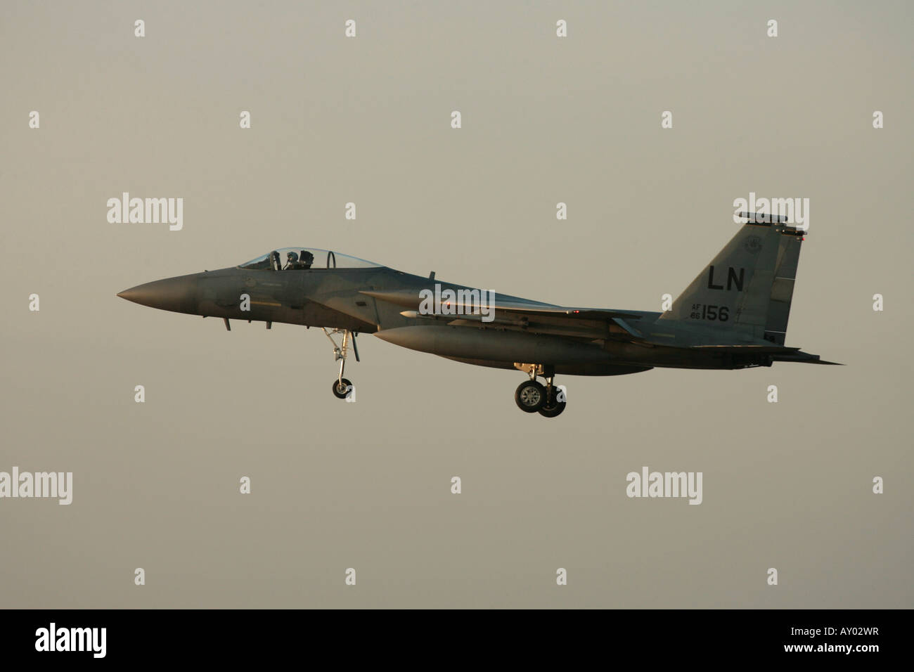 F15 Eagle landing at RAF Lakenheath Stock Photo - Alamy