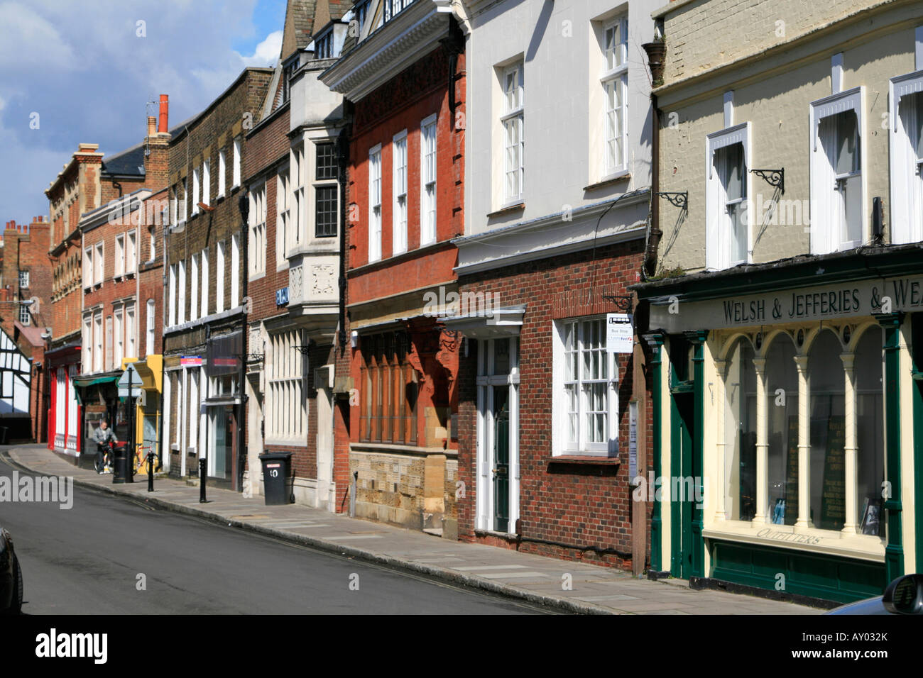 Eton town centre high street Berkshire Windsor and Maidenhead england ...