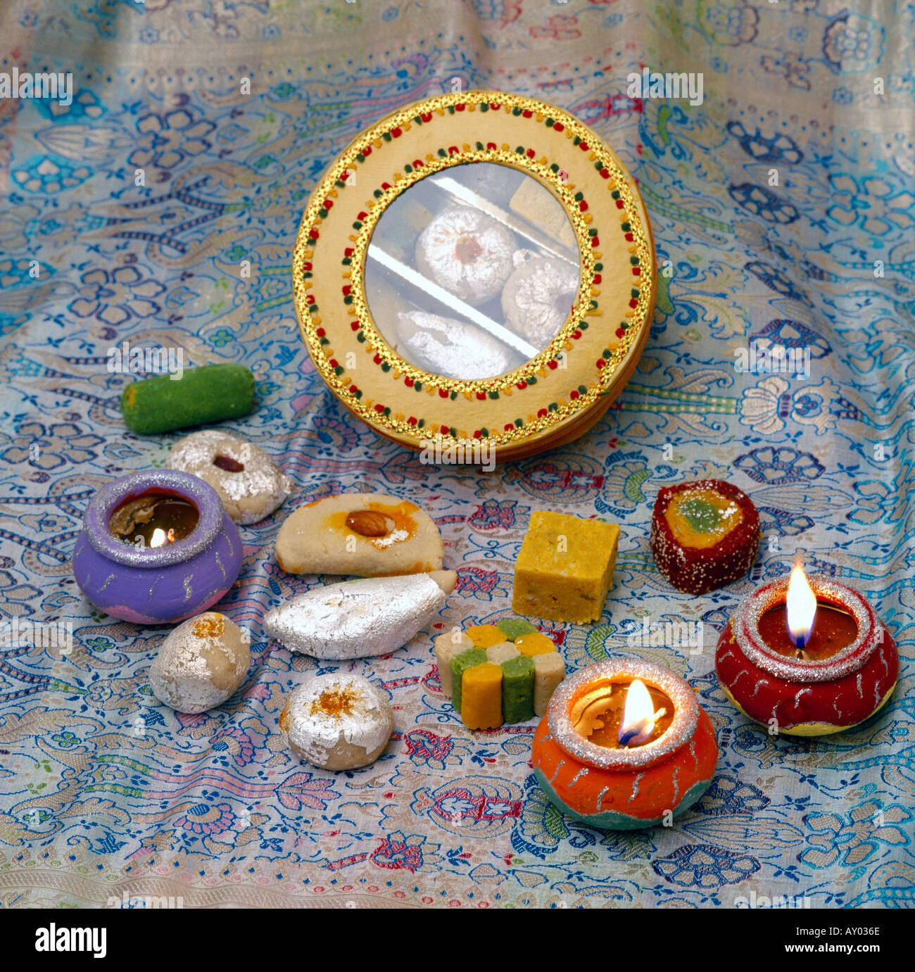 Diwali Sweets Divas Stock Photo - Alamy