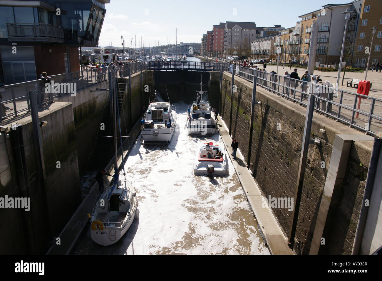Portishead Lock Portishead Somerset England Stock Photo - Alamy