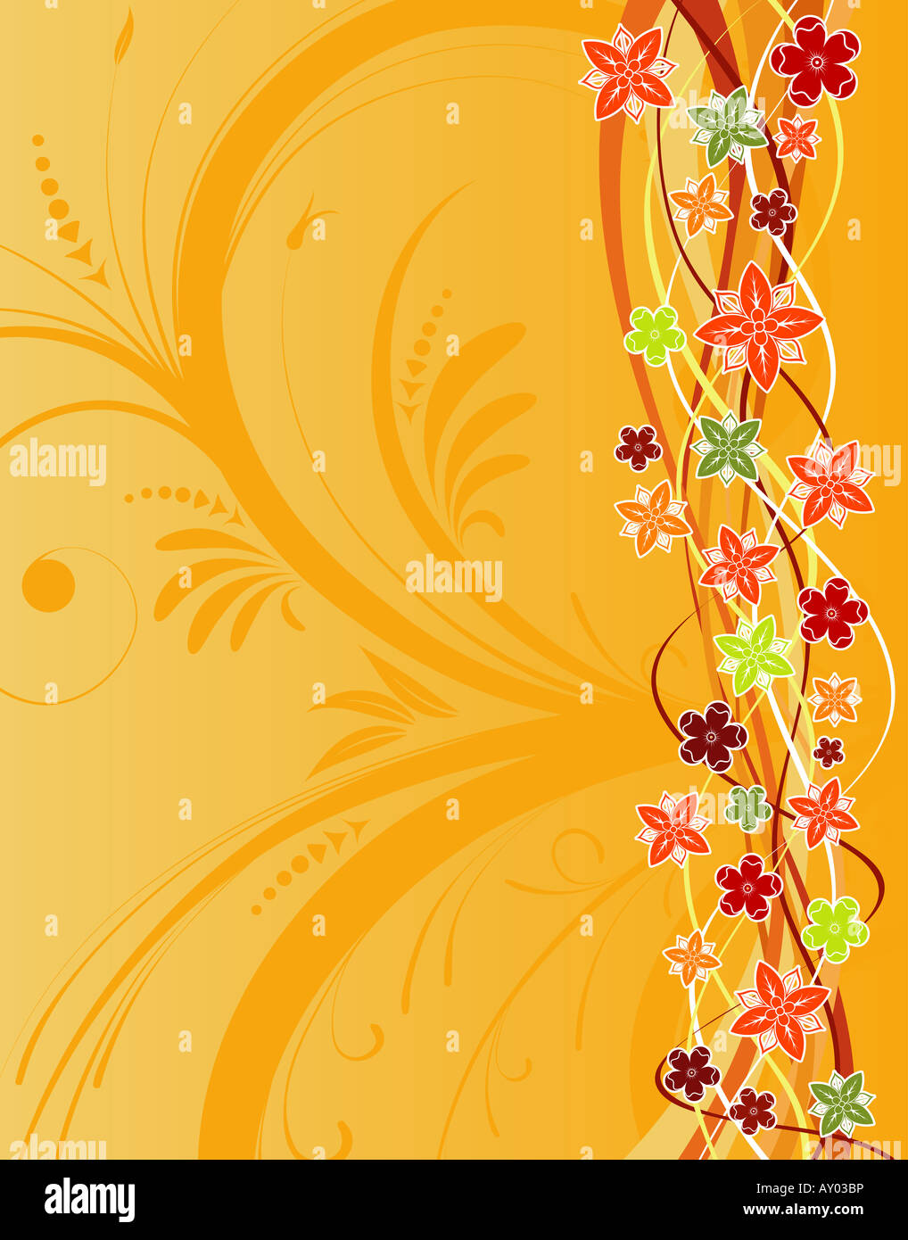 Flower background with wave pattern Stock Photo - Alamy