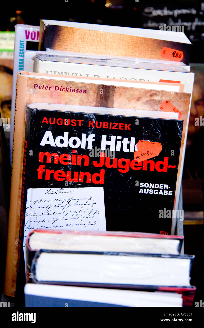 book by adolf hitler in a box of books outside viennese bookshop ...
