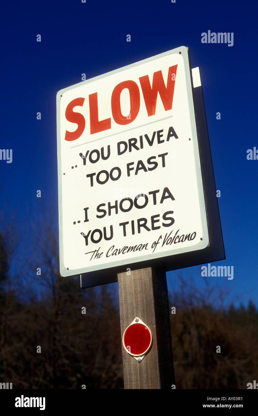 Slow speed sign hi-res stock photography and images - Alamy