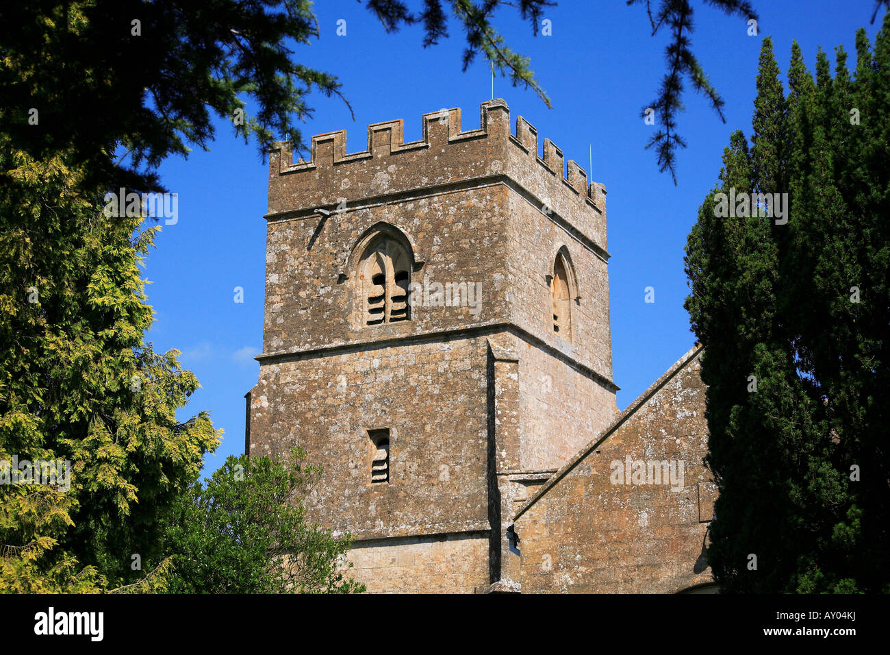 St. Michael and All Angels Church Guiting Power Cotswolds England Stock ...