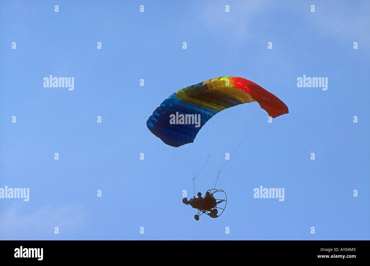 Motor Para-wing in flight at Paphos Cyprus Stock Photo - Alamy