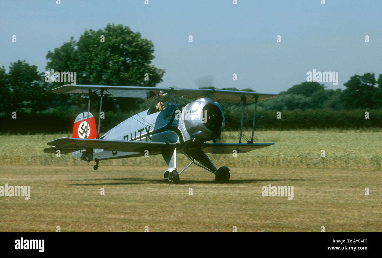 Bucker Bu-133C Jungmeister G-BUTX of The Real Aeroplane Company taking ...