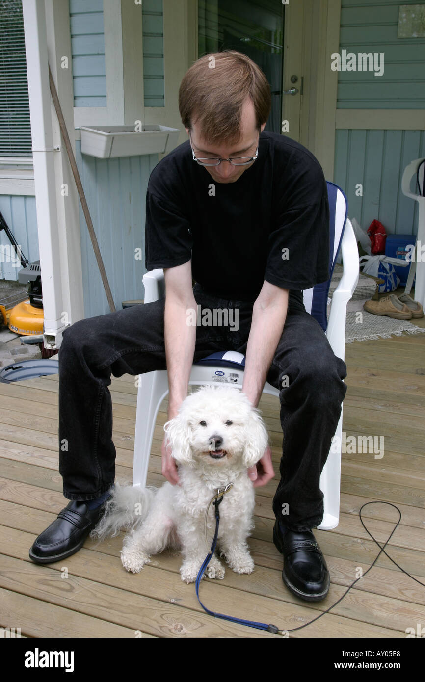 man and dog Stock Photo - Alamy