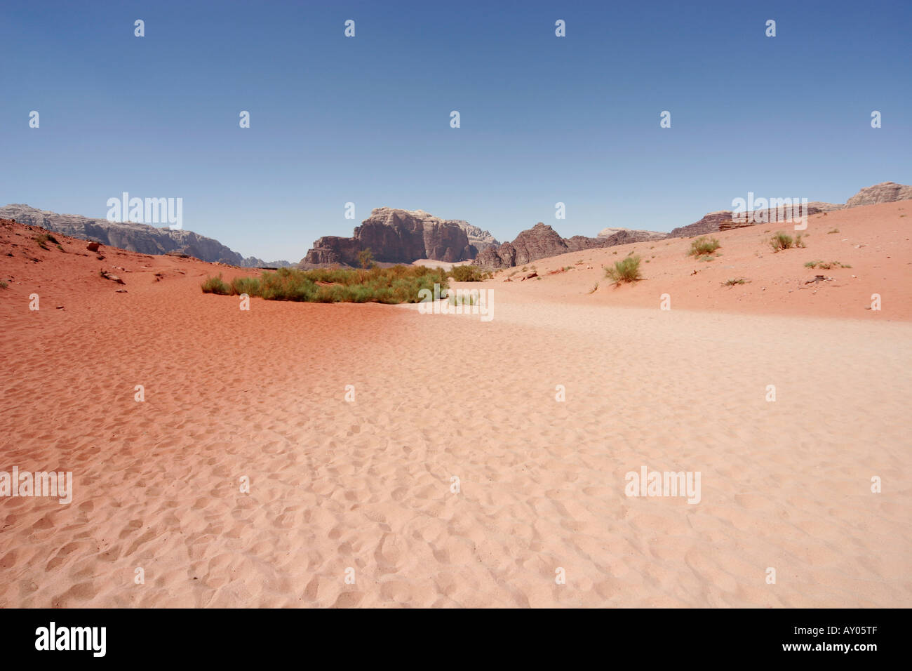 Sand of different color, Wadi Rum desert, Jordan, Middle East Stock ...