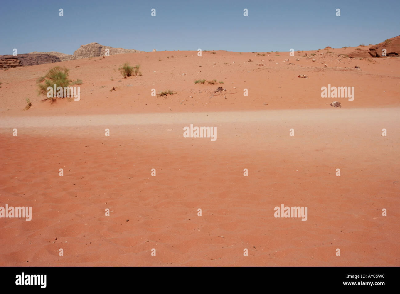 Sand of different color, Wadi Rum desert, Jordan, Middle East Stock ...