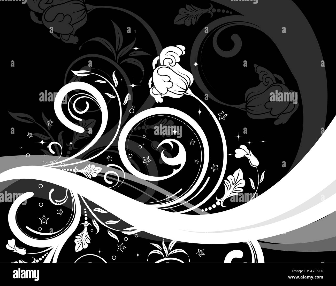 Flower background with wave pattern Stock Photo - Alamy