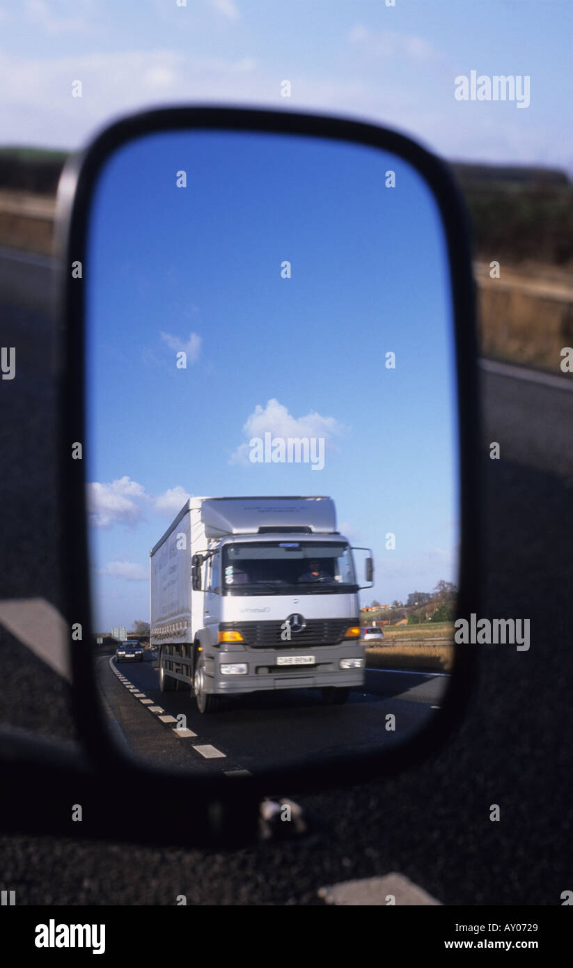 Lorry reflected in vehicle wingmirror hi-res stock photography and ...