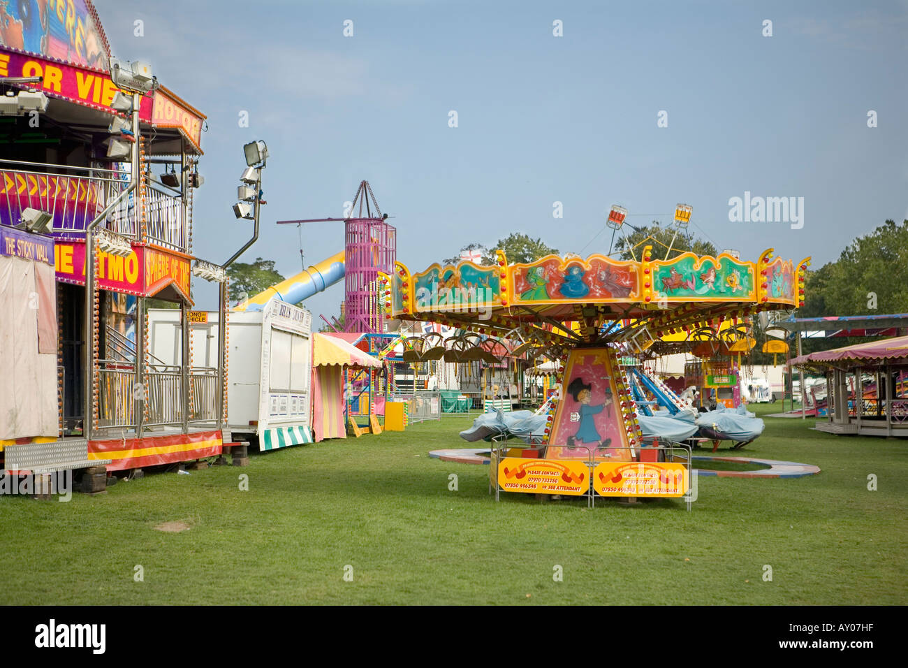 Fairground in Saffron Walden in England Stock Photo - Alamy