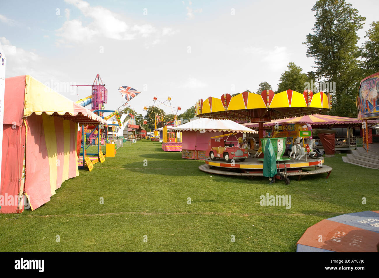 Fairground in Saffron Walden in England Stock Photo - Alamy
