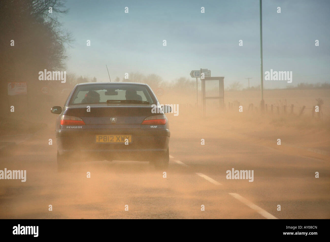 Car driving dust hi-res stock photography and images - Alamy