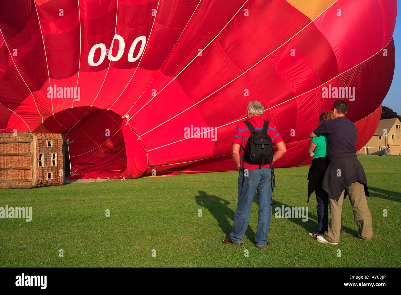 Balooning in Cotswolds Cirencester England Stock Photo - Alamy