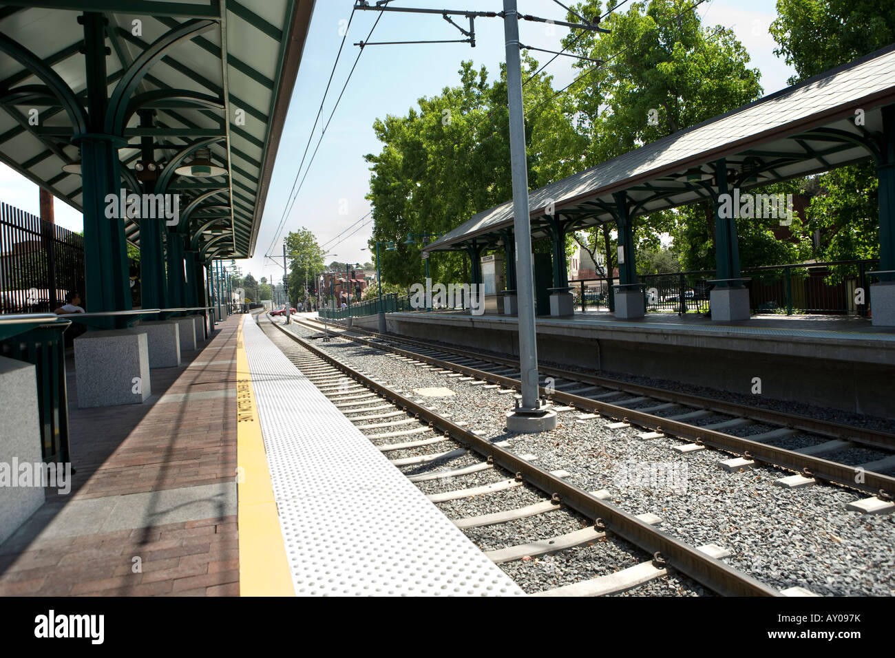 Platform at train station Stock Photo - Alamy