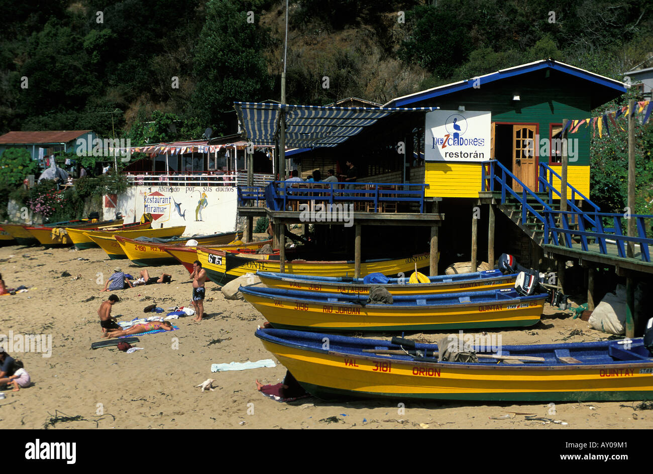 The beach of Quintero Stock Photo - Alamy