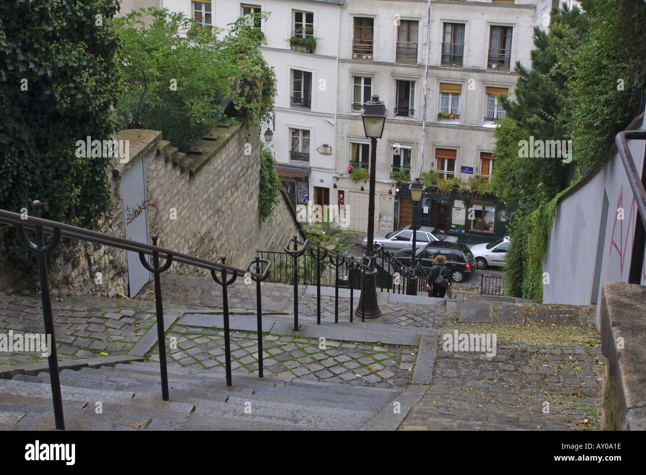 Montmartre steps Paris France Stock Photo - Alamy