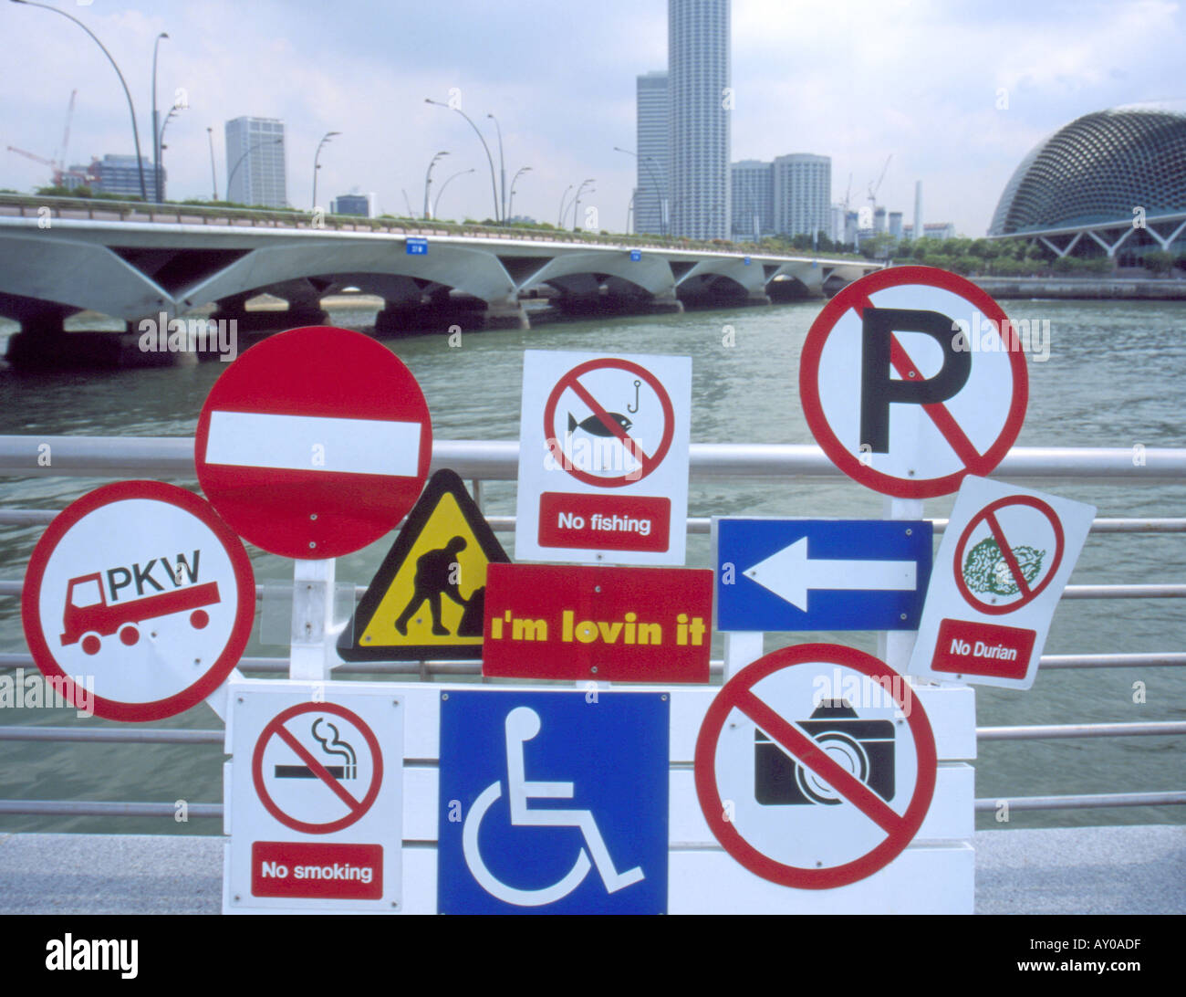 Collection of warning fine signs displayed as art Having fun with ...