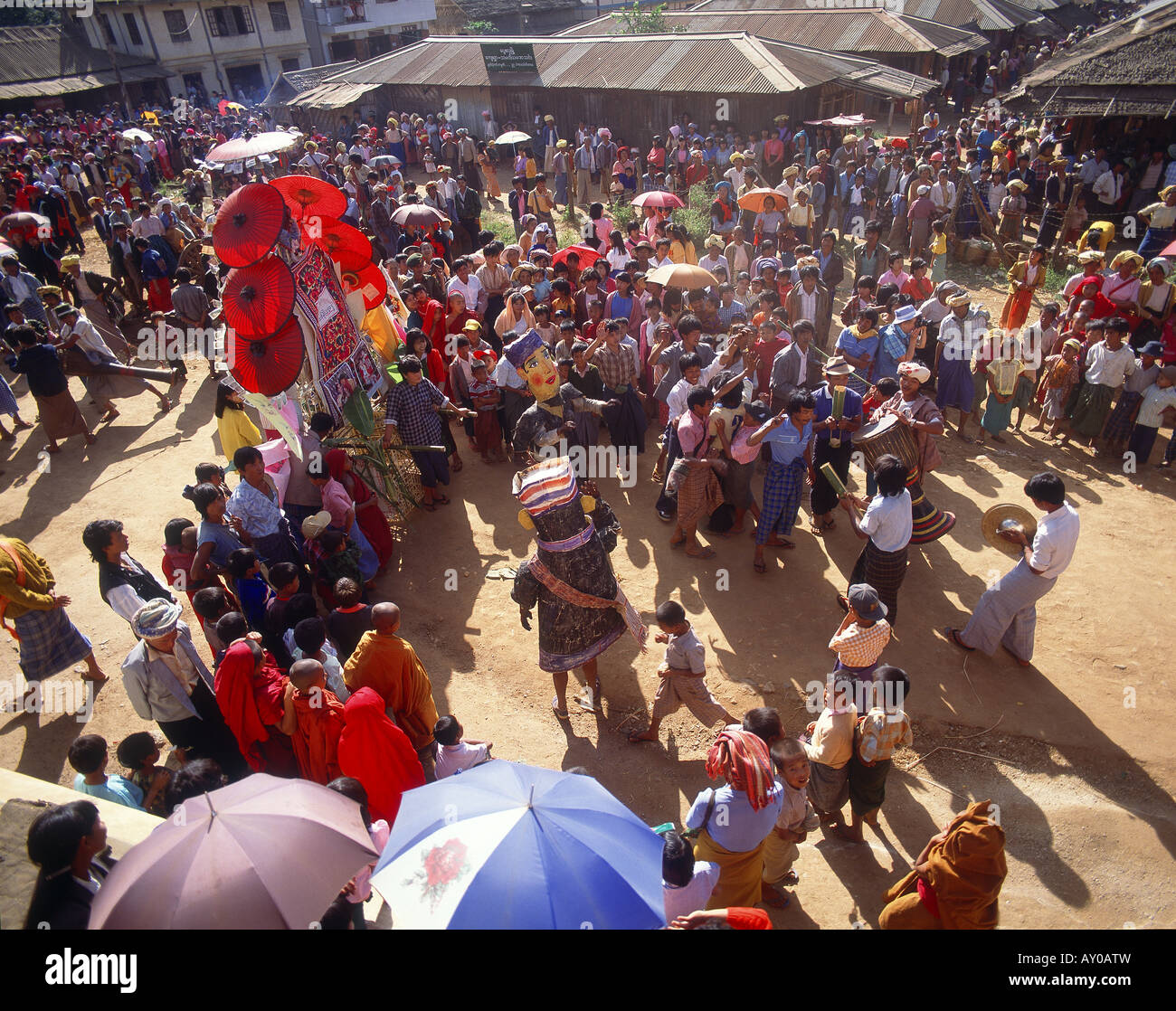 Festival in a rural village, Burma (Myanmar Stock Photo - Alamy