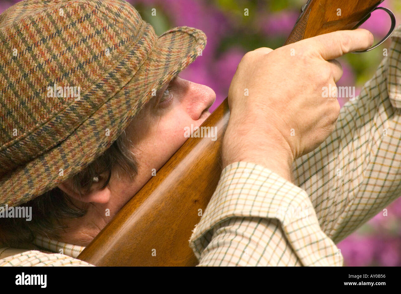 Sportsman taking High Bird Stock Photo - Alamy