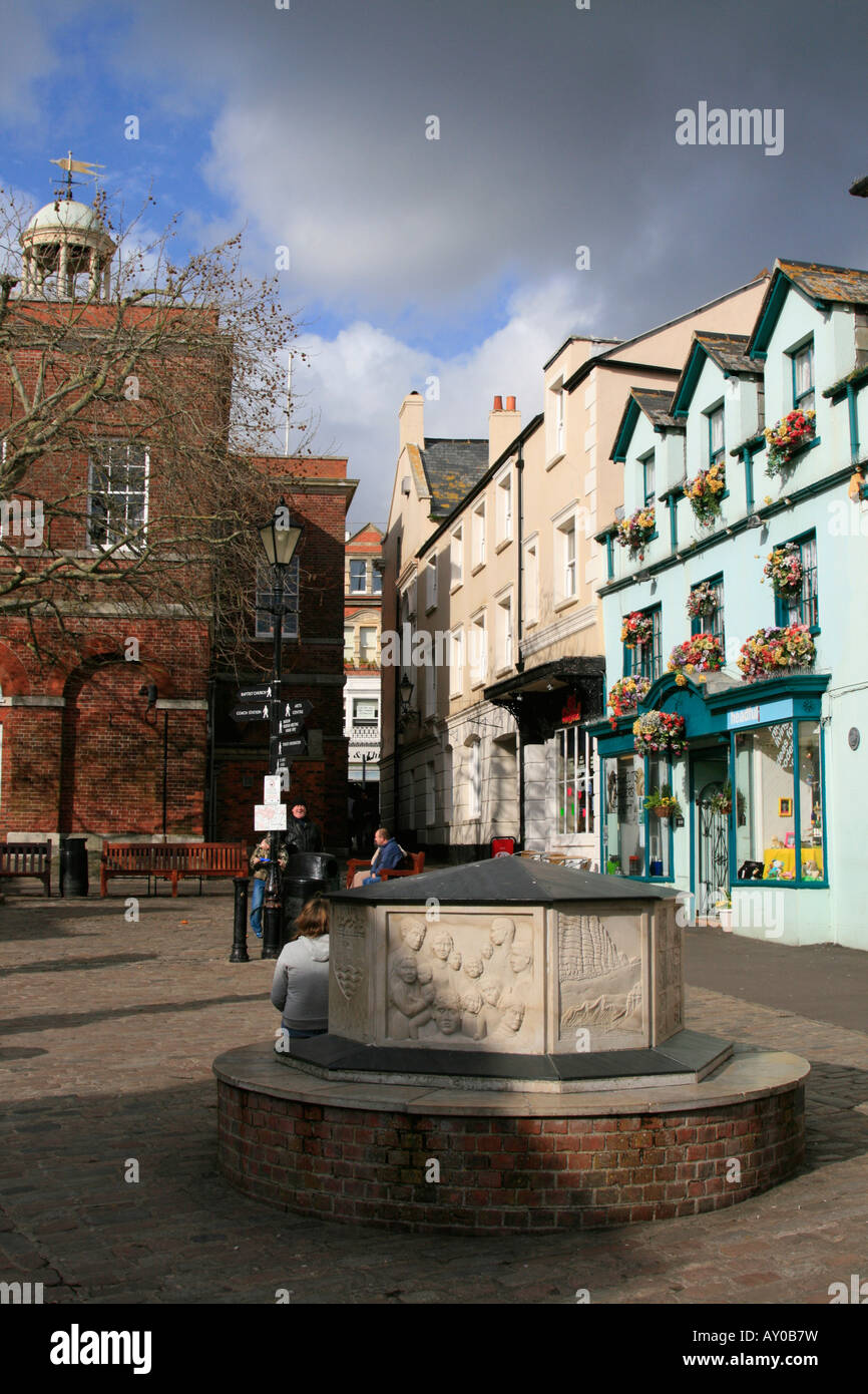 Bridport town centre shops and buildings Dorset, England.UK GB Stock ...