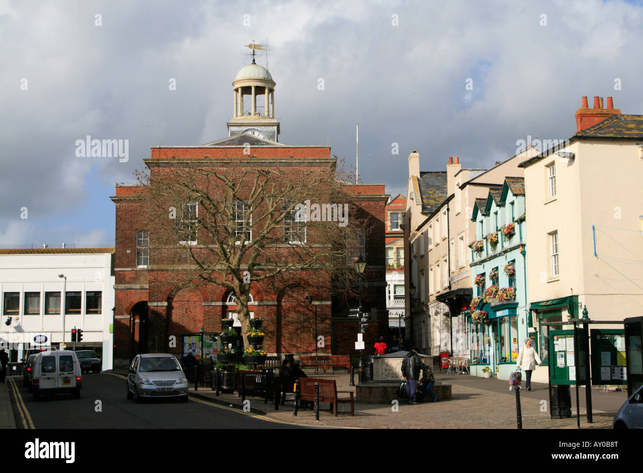 Bridport town centre shops and buildings Dorset, England.UK GB Stock ...