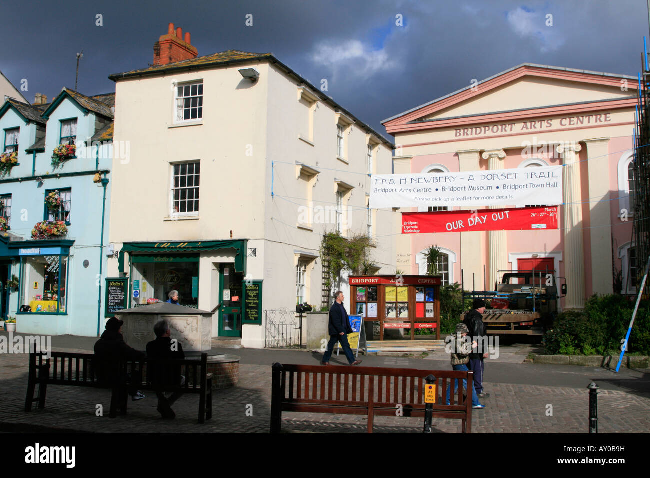 Bridport town centre shops and buildings Dorset, England.UK GB Stock ...