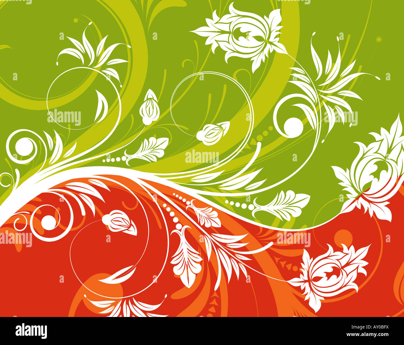 Flower background with wave pattern Stock Photo - Alamy