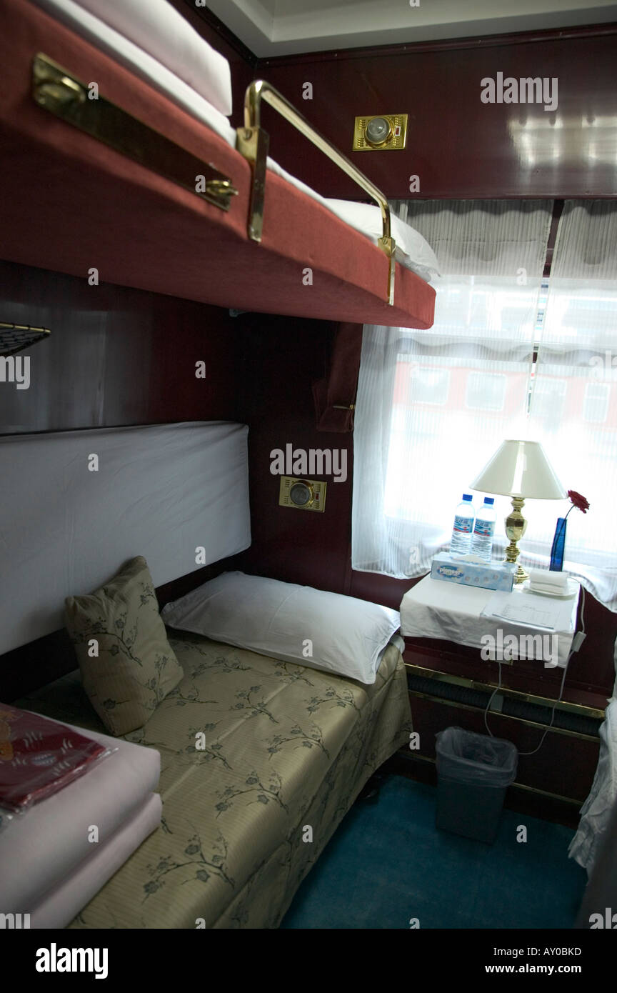 Cabin of the Shangri La Express train China Stock Photo - Alamy