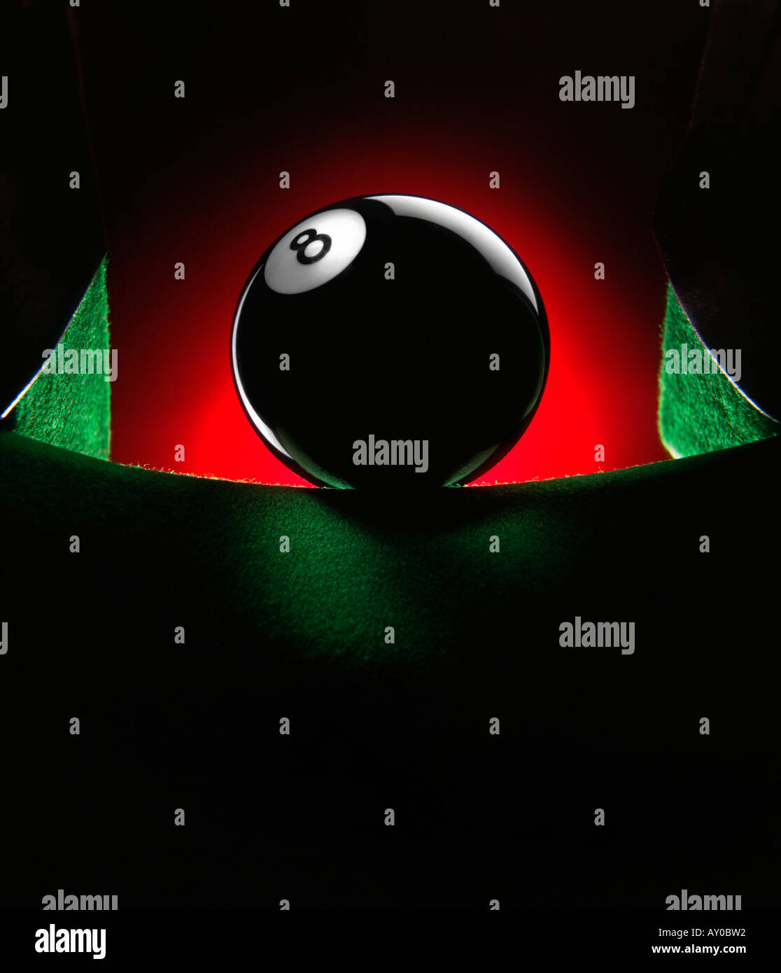 8 Ball On Edge Stock Photo - Alamy