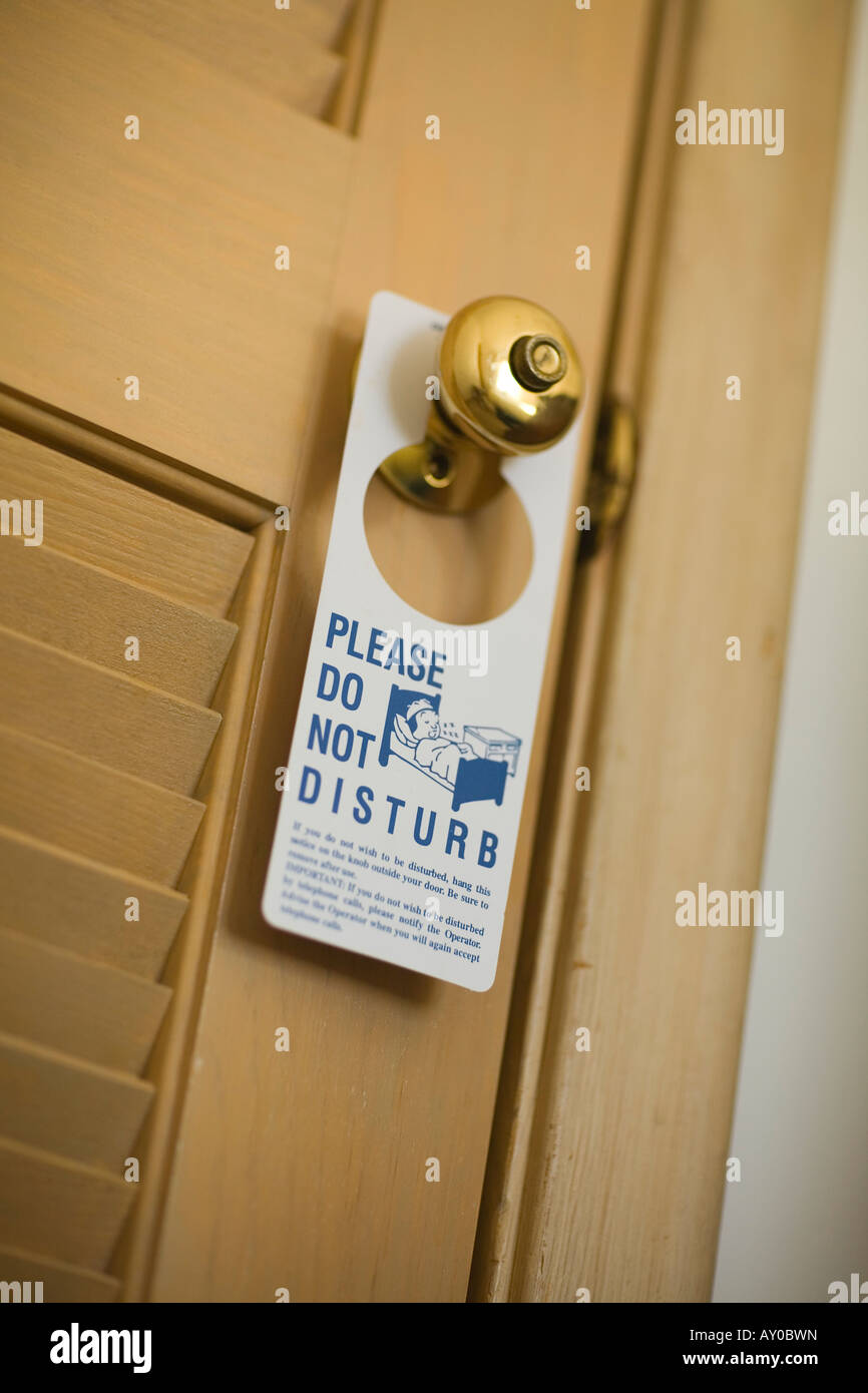 Sign on bedroom door hi-res stock photography and images - Alamy