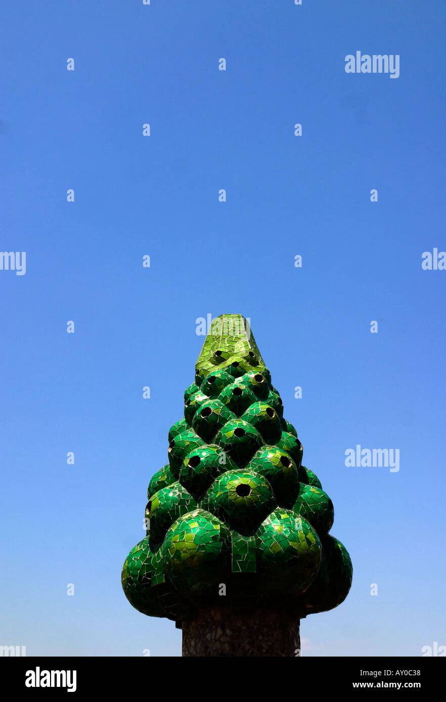 Roof Chimney Palau Guell Barcelona Stock Photo - Alamy