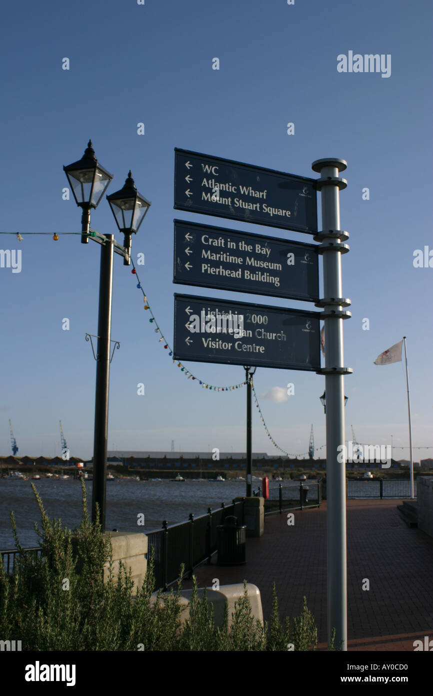 Cardiff harbour sign hi-res stock photography and images - Alamy