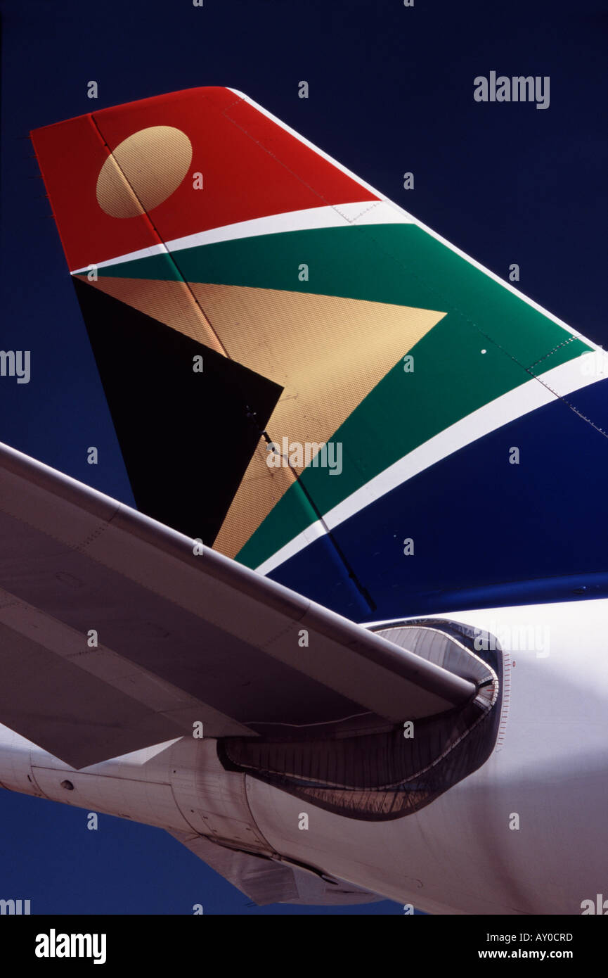 south african airlines saa graphic and colourful logo jumbo tailplanes ...