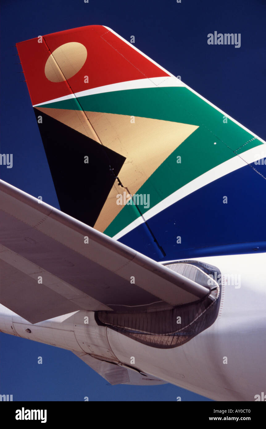 south african airlines saa graphic and colourful logo jumbo tailplanes ...