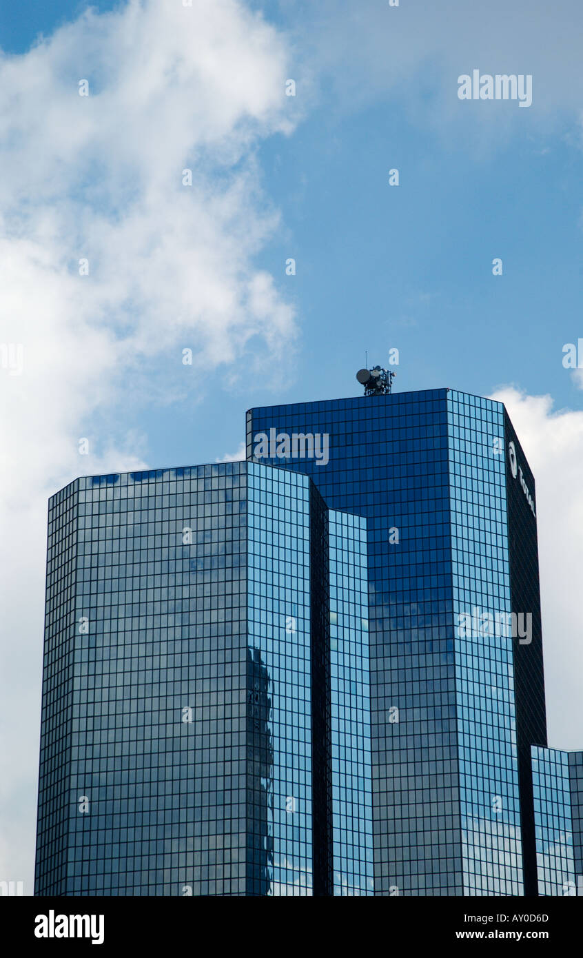 Hertzian relay on top of Total tower Paris La Defense France Stock ...