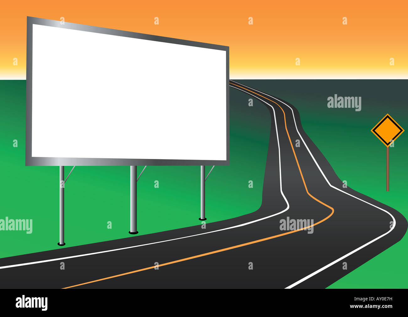 Advertising billboard illustration Stock Photo - Alamy
