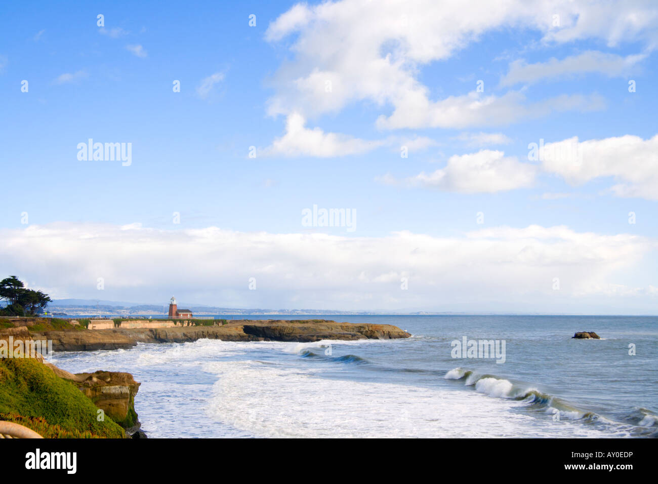 Santa Cruz Lighthouse Point Stock Photo - Alamy