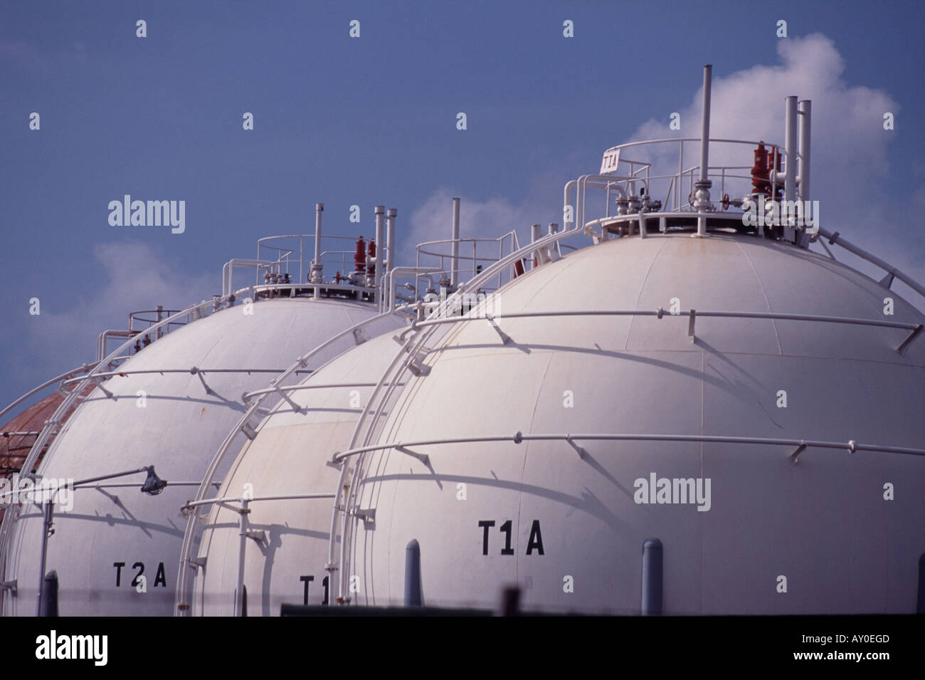 top of petrochemical storage tanks in petrochemical plant in jakarta ...