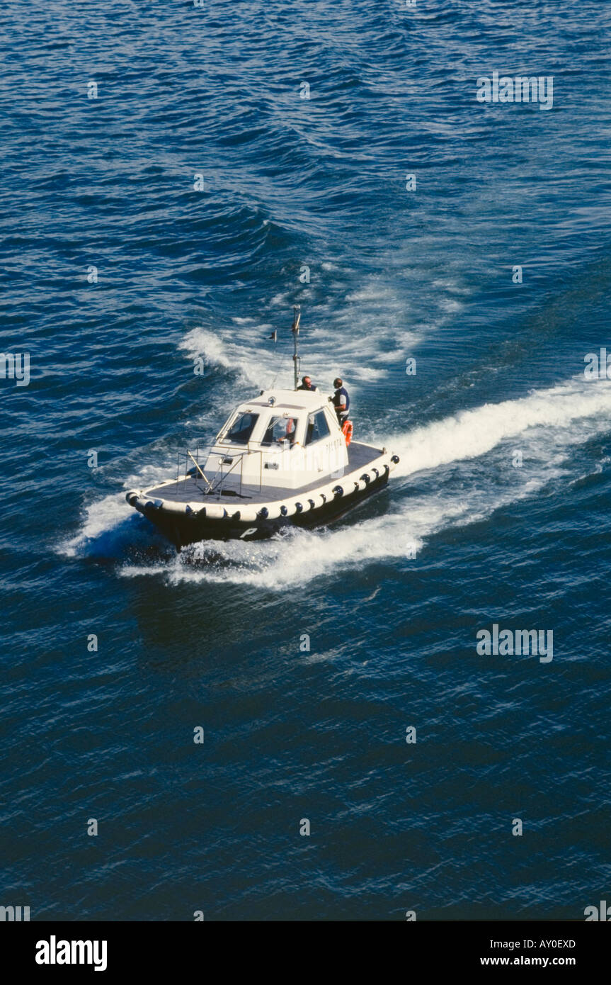 sea , evening, wake, waves, mans, two, water, foam, small boat Stock ...