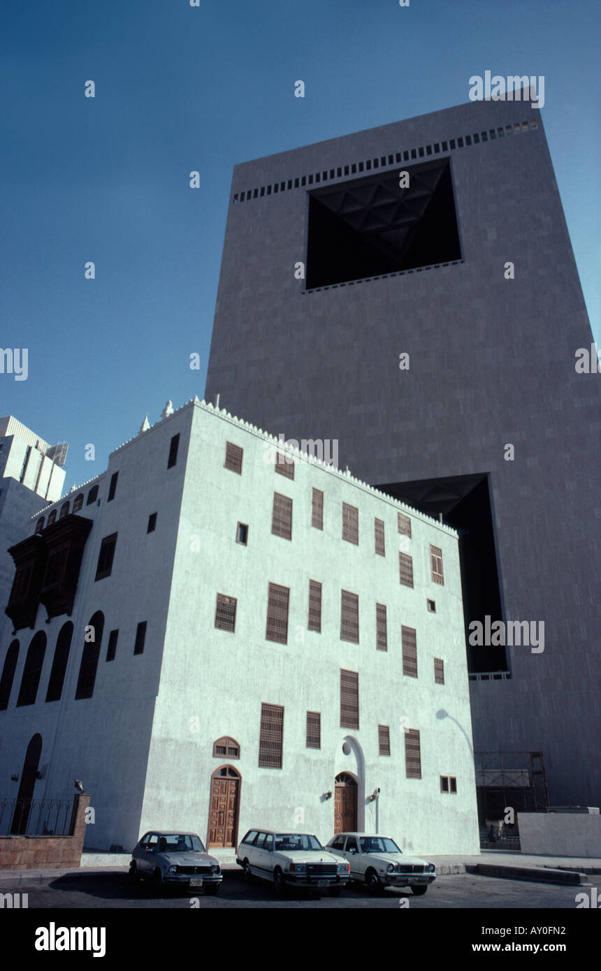 juxtaposition of old and new buildings in jeddah saudi arabia middle ...
