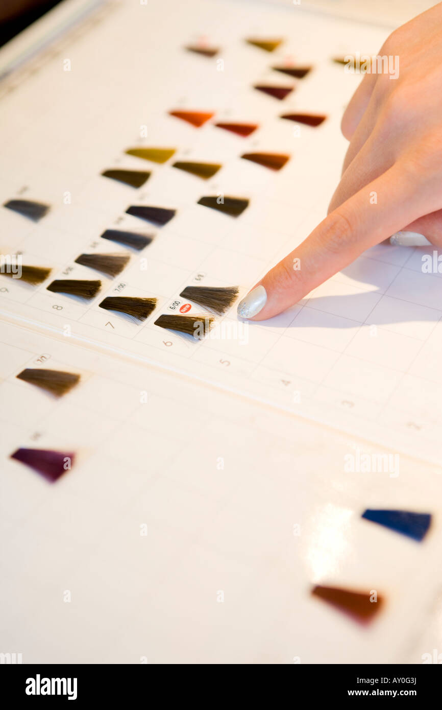 Hair dye sample hi-res stock photography and images - Alamy