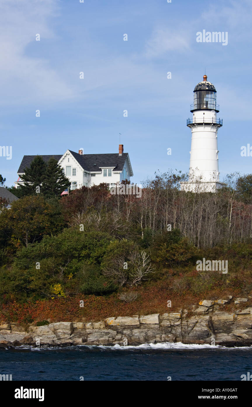 Cape Elizabeth Lighthouse Cumberland County Maine Stock Photo - Alamy