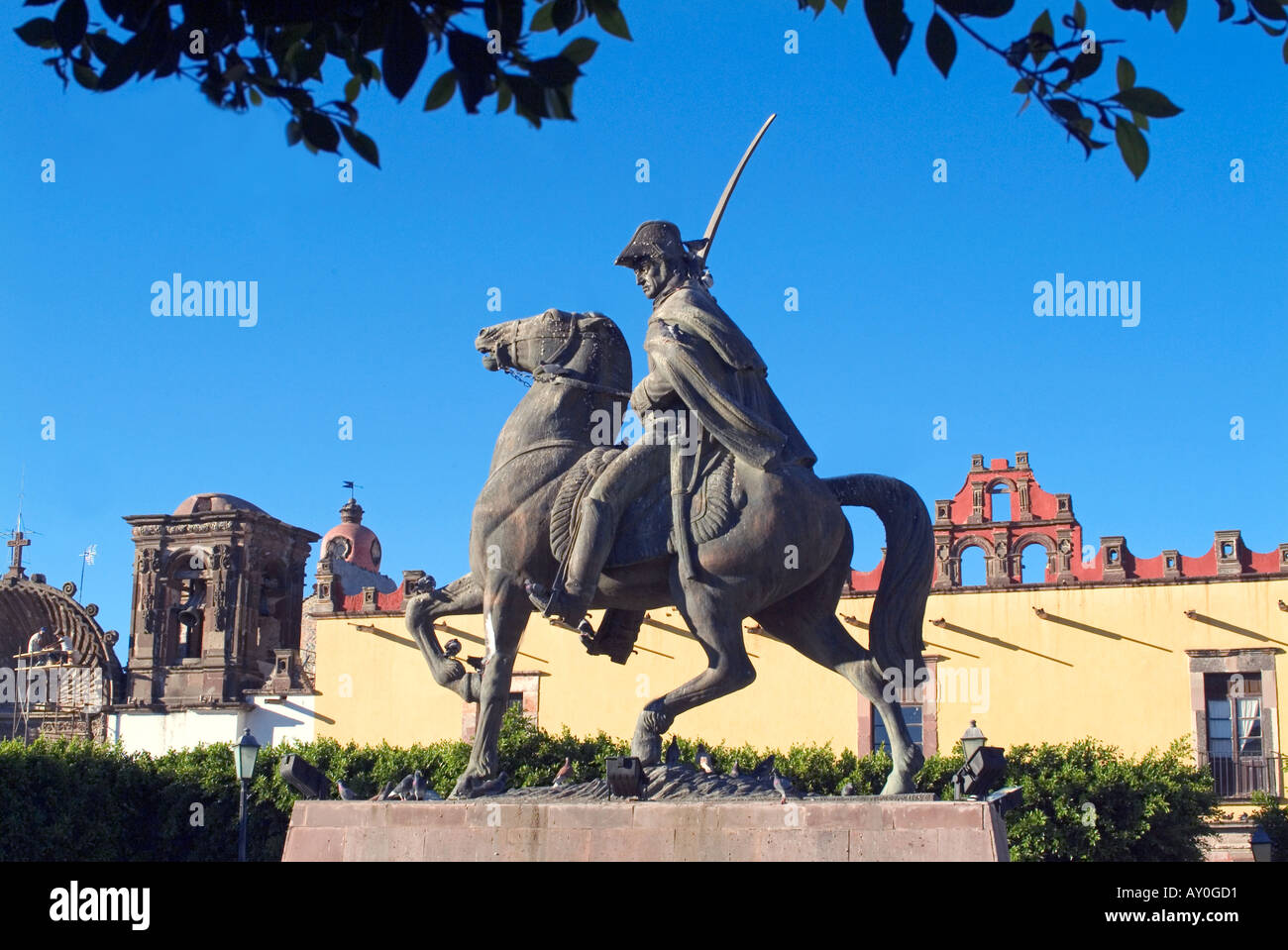 Statue of Ignacio Allende Plaza de San Francisco Guanajuato Mexico ...