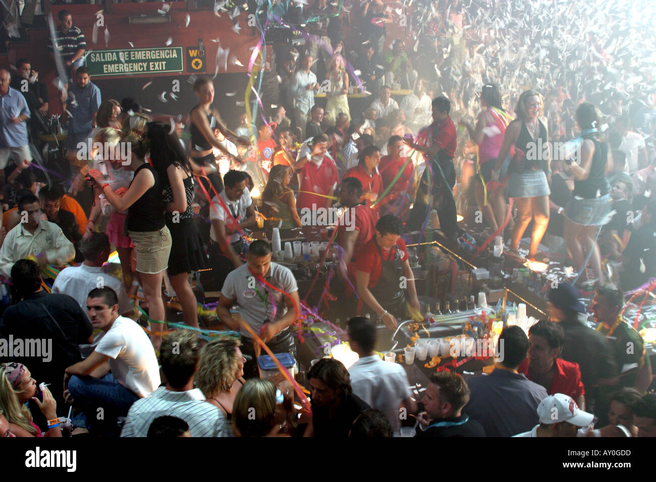 People dancing inside Coco Bango nightclub Cancun Mexico Stock Photo ...