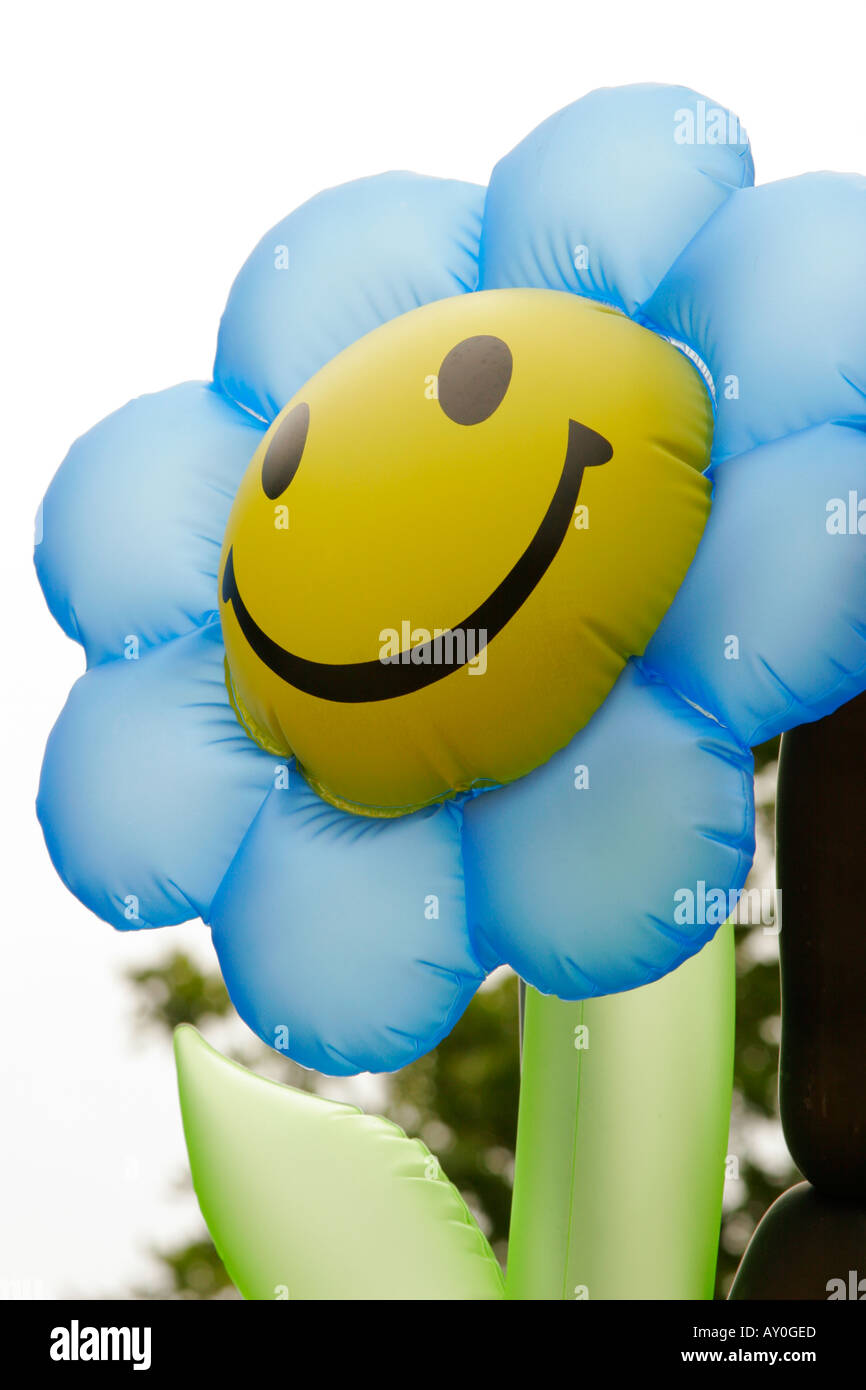 Inflatable smiling flower Stock Photo - Alamy