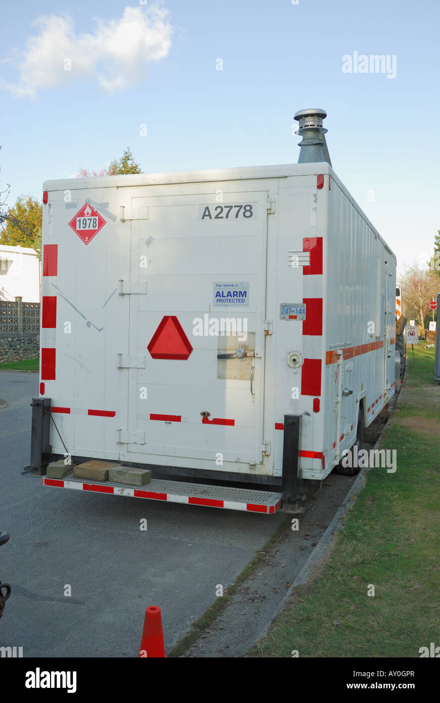 City Engineering Equipment Trailer Stock Photo - Alamy